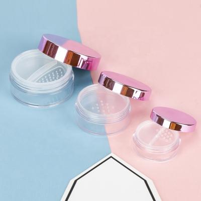 Cina i barattoli crema Logo Plastic su ordinazione di fronte di 5g 10g 30g del barattolo vuoto della crema sono aumentato rosa in vendita