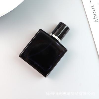 Cina Altezza di vetro vuota della bottiglia di profumo del nero 30ml del coperchio a vite 90mm in vendita