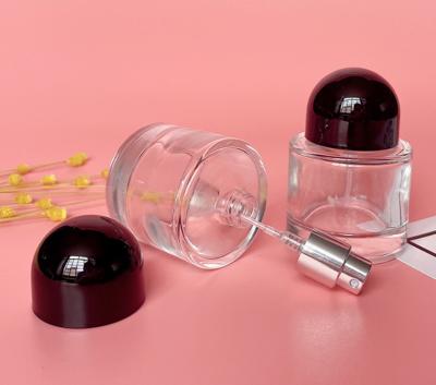 China garrafa de vidro vazia transparente do pulverizador de perfume do Oem do cilindro recarregável de 30ml 50 Ml 100ml à venda