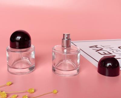 China garrafa de vidro vazia transparente do pulverizador de perfume do Oem do cilindro recarregável de 30ml 50 Ml 100ml à venda