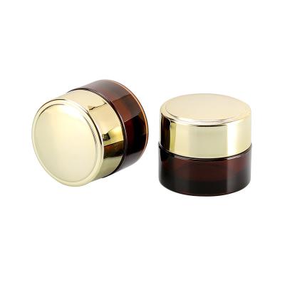 Cina contenitore d'imballaggio cosmetico dell'occhio della copertura dell'oro di 10g Brown dell'essenza a un solo strato della crema in vendita