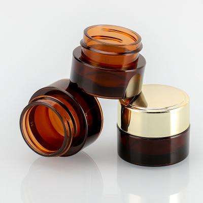 Cina contenitore d'imballaggio cosmetico dell'occhio della copertura dell'oro di 10g Brown dell'essenza a un solo strato della crema in vendita