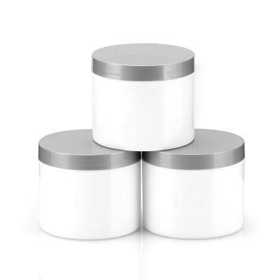 Cina 120g all'ingrosso pp a un solo strato bianchi Gray Lid Cosmetic Packaging Containers di plastica in vendita