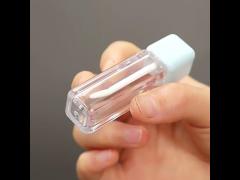 Wholesale custom empty white  lip gloss containers tube with big brush