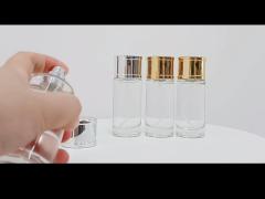 50Ml Perfume Spray Bottle  transparent straight round perfume glass bottle