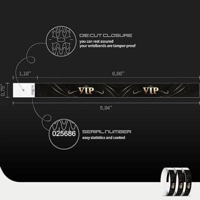 China Customizable Gold Tyvek Arm Wrist Band Thermal Transfer Printing for Events Festivals for sale