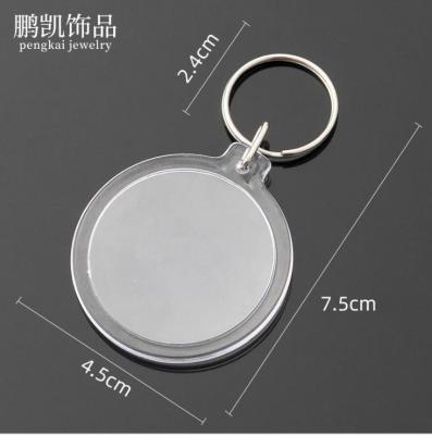 China Acrylic and Metal Keyring for Studio Photo Number Card Deposit Card Bag Pendant 20pcs for sale
