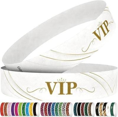 China Waterproof Paper Tyvek Wristbands Perfect for Events Parties With Custom Logo Printing for sale