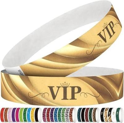 China Waterproof Paper Tyvek Wristbands Perfect for Events Parties With Custom Logo Printing for sale