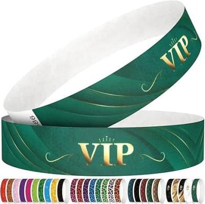 China Waterproof Paper Tyvek Wristbands Perfect for Events Parties With Custom Logo Printing for sale
