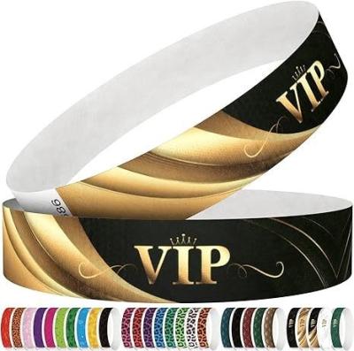 China Waterproof Paper Tyvek Wristbands Perfect for Events Parties With Custom Logo Printing for sale