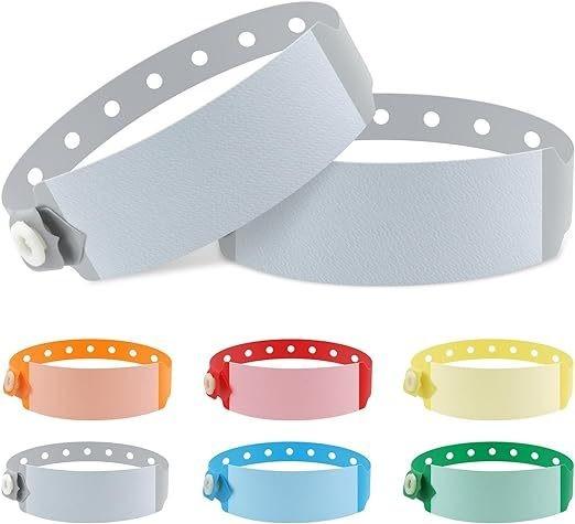 Quality Anti-Lost Personalized PVC Vinyl Bracelets for Events and Festivals Set Rainbow for sale
