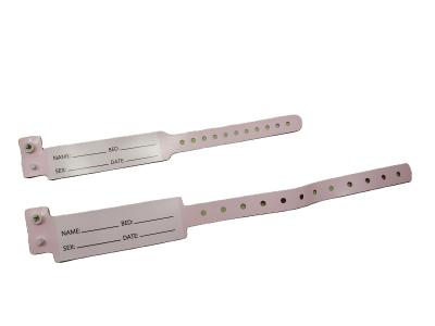 中国 病院患者 医療用PVCID ブレスレット 腕帯 250*25mmと170*18mmサイズ 販売のため