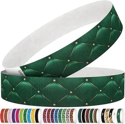 Cina Logo personalizzato Braccialetto stampato Carta impermeabile Braccialetti Tyvek per forniture di eventi in vendita
