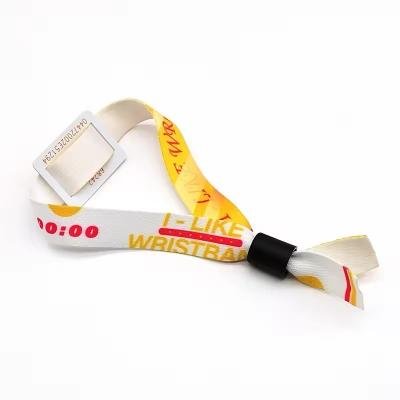 China 350*15mm RFID-Armbänder in normaler Größe aus Satin mit individuellem Logo und Textdruck zu verkaufen