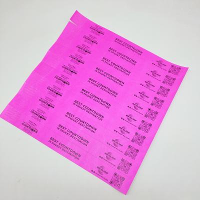 China Personalized Paper Wristbands for Promotions 250*25mm/250*19mm One Color Printing for sale