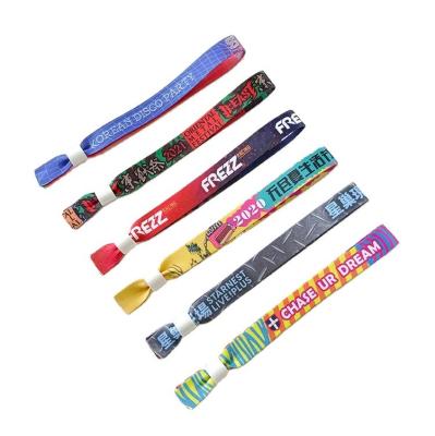 China Custom Logo Printing on RFID Wristbands in Satin Fabric for Party and Event Access for sale