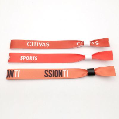 China Custom Logo Printing on RFID Wristbands in Satin Fabric for Party and Event Access for sale