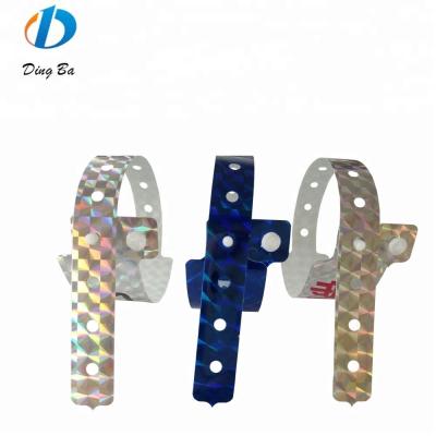 China 2023 Pulseira de identificação holográfica Exposição e Concerto Admissão Pulseiras Brilhante à venda