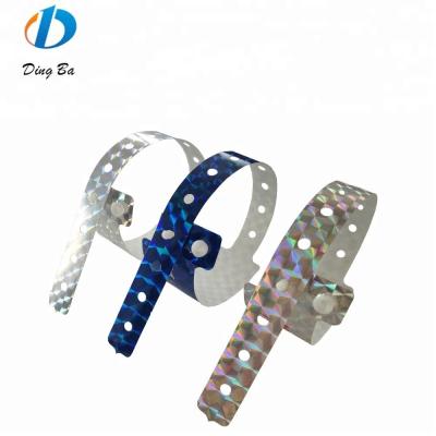 China 2023 Pulseira de identificação holográfica Exposição e Concerto Admissão Pulseiras Brilhante à venda
