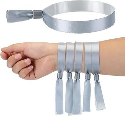 China Custom Event Armbänder mit RFID Chip Satin Stoff und Marken Logo Textdruck zu verkaufen