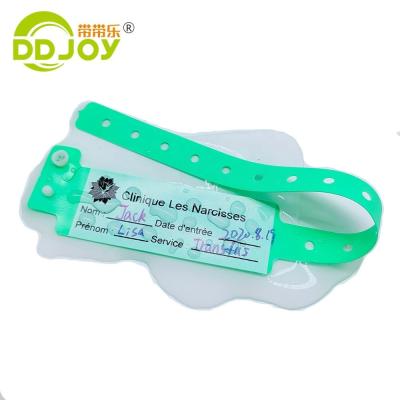 China 100pcs aangepaste schrijfbare ID armbanden voor kinderpark waterdichte patiënt polsband Te koop