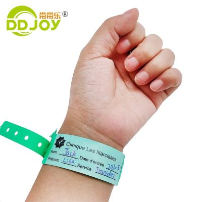 China 100pcs aangepaste schrijfbare ID armbanden voor kinderpark waterdichte patiënt polsband Te koop