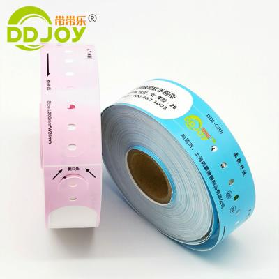 Cina 205*25mm per bambini Braccialetto stampato in carta termica per la fabbricazione VIP Ammissione al concerto in vendita