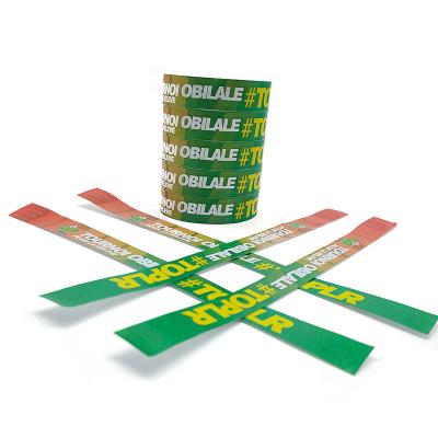 China Wedding ID Arm Band Custom Waterproof Tyvek Bracelets for Events and Festivals 250*19mm for sale