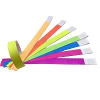 China Custom Tyvek Wristbands 250x19mm Strong Adhesive Closure Waterproof Event Bracelets for sale