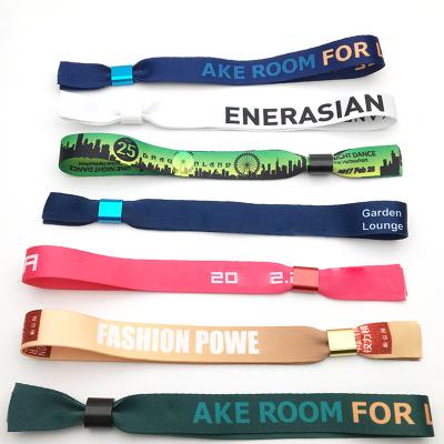 China Custom Event Festival Party RFID polsbanden met polyesterstof en logo printing Te koop