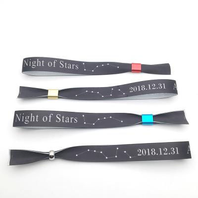 China Custom Event Festival Party RFID polsbanden met polyesterstof en logo printing Te koop