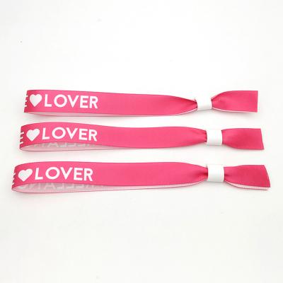 Cina Organizzazione di eventi personalizzati Festa Festa RFID Chip Satin tessuto braccialetti con stampa del logo in vendita