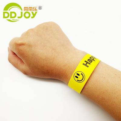 China Waterproof Secure Identification Paper Bracelets for Guest Vendor Media Staff VIP for sale
