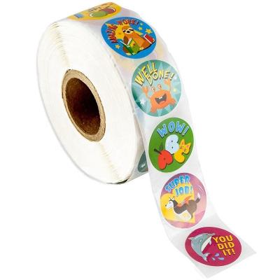 Cina 1 pollice 25mm adesivi rotondi 500 pcs animali carini etichette per ricompense scolastiche e insegnanti in vendita