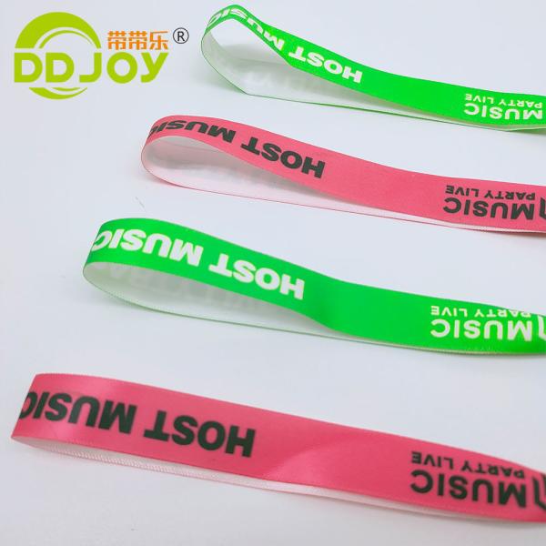 Quality Gender Women's Woven Ribbon Fabric Bracelets in Red with Plastic Slide Lock for sale