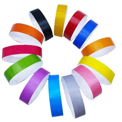 China 250*25mm/250*19mm waterdicht DuPont Tyvek papier polsband voor evenementen Te koop
