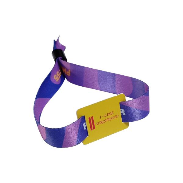 Quality Custom Logo Polyester Wristbands for Colorful Event Party Festival in Various for sale