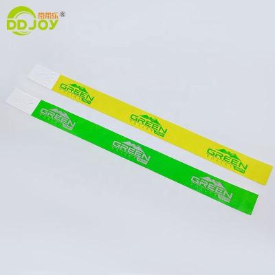China 250*25mm/250*19mm waterdicht DuPont Tyvek papier polsband voor evenementen Te koop