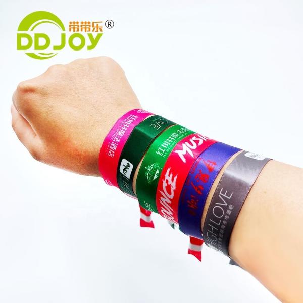Quality Waterproof Adjustable Festival Wristband with Custom Logo Printing and Recycled for sale
