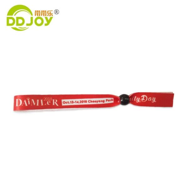 Quality Usage Scenarios Personalized Satin Fabric Wristbands for Events Festivals for sale