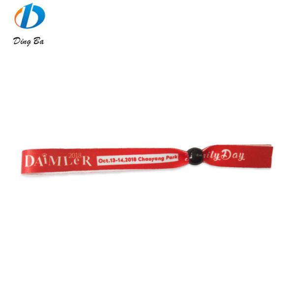 Quality Custom Event Festival Party RFID Wristbands with Satin Fabric and Logo Text for sale