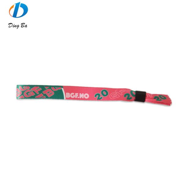 Quality Custom Event Festival Party RFID Wristbands with Satin Fabric and Logo Text for sale