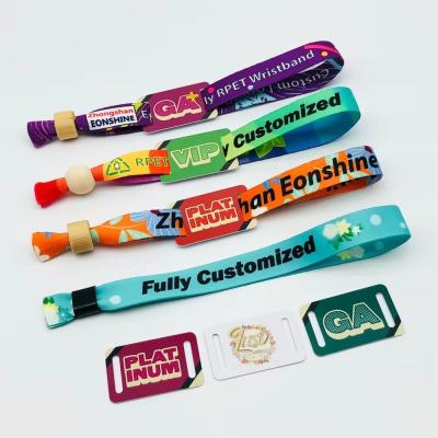 Cina Stampa del logo personalizzato Braccialetti RFID per eventi Festival Party Tessuto satinato in vendita