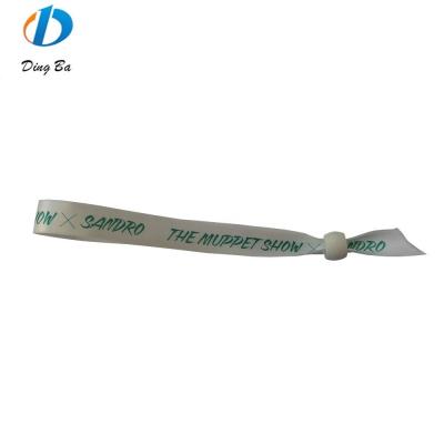 China Concert Evenementen Groen Polyester Geweven Stof Gepersonaliseerde Gepersonaliseerde Armbanden Armbanden Te koop