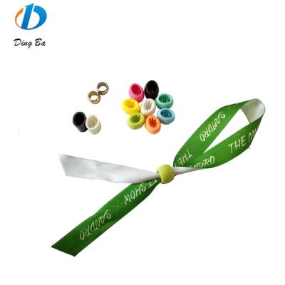China Concert Evenementen Groen Polyester Geweven Stof Gepersonaliseerde Gepersonaliseerde Armbanden Armbanden Te koop
