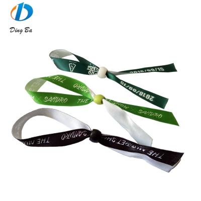 China Concert Evenementen Groen Polyester Geweven Stof Gepersonaliseerde Gepersonaliseerde Armbanden Armbanden Te koop