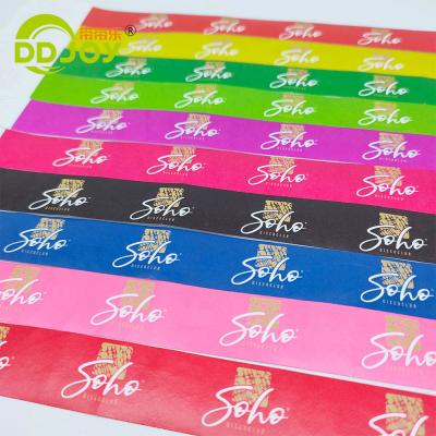 China 250*25mm/250*19mm Wasserdicht Papier Armband für Veranstaltungen und Identifizierung zu verkaufen