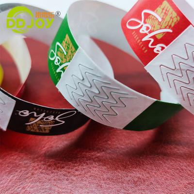 China 250*25mm/250*19mm Wasserdicht Papier Armband für Veranstaltungen und Identifizierung zu verkaufen