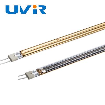 China Carbon Medium Wave Half Gilded Infrared Heating Tube Lamp for sale